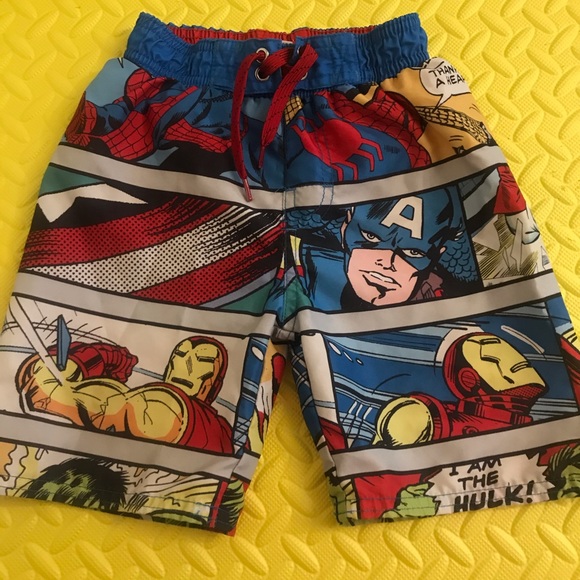 Marvel | Swim | Marvel Super Hero Boys Swimming Trunks | Poshmark